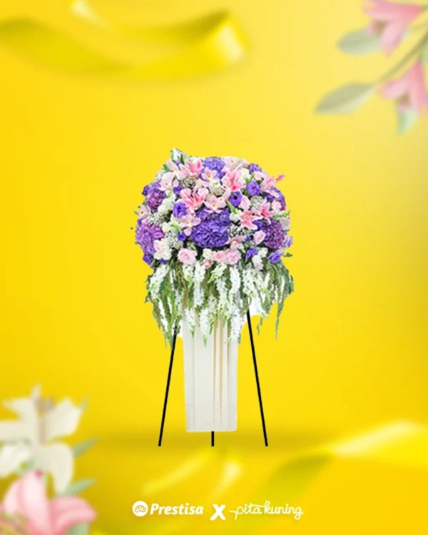 Standing Flower Duka Cita - Pita Kuning - 02 - Pesan Online & Delivery Indonesia | Prestisa