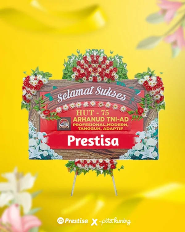 Bunga Papan Congratulation – Pita Kuning – 01 – Prestisa