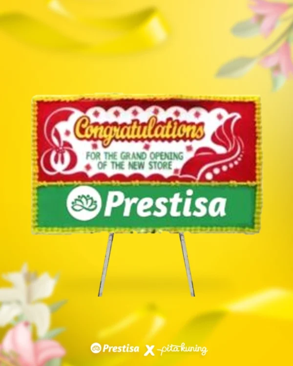 Bunga Papan Congratulation – Pita Kuning – 05 – Prestisa